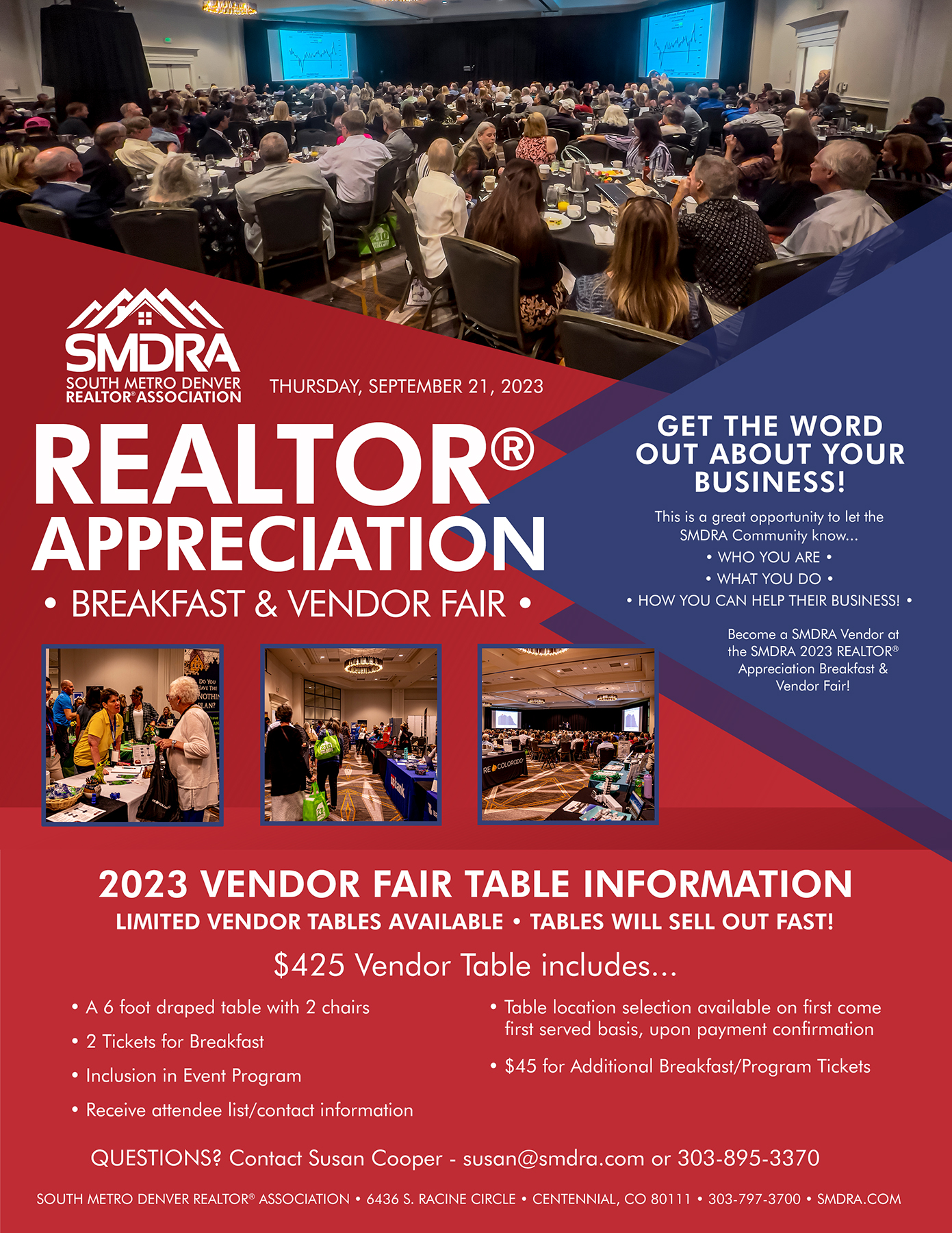 Annual REALTOR Appreciation Breakfast & Vendor Fair - SMDRA - South ...